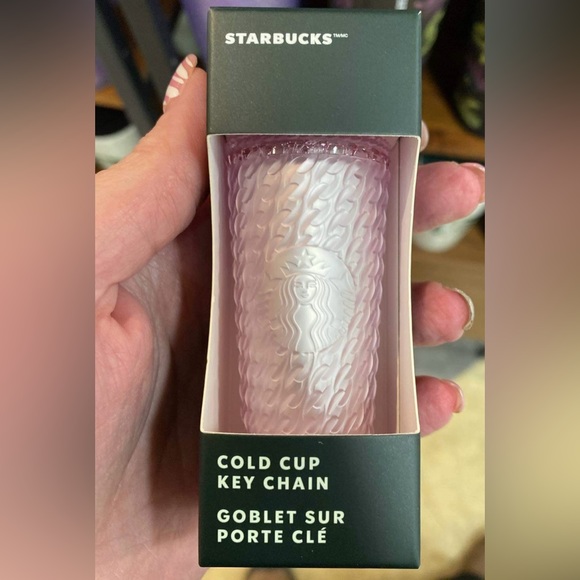 Starbucks | Dining | New Starbucks Pink Soft Touch Cold Cup Keychain ...